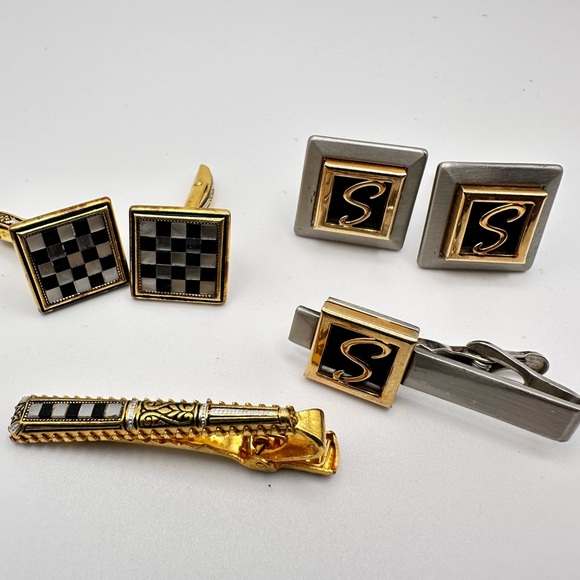Accessories | Vintage Signed Pat Swank Cufflinks And Tie Clips | Poshmark
